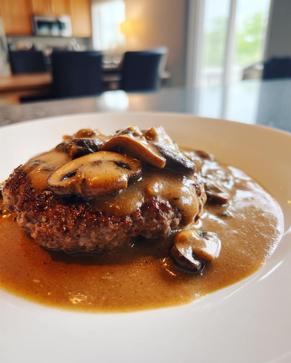 Ground Beef Steaks with Mushroom Gravy, surprisingly simple - memorecipes