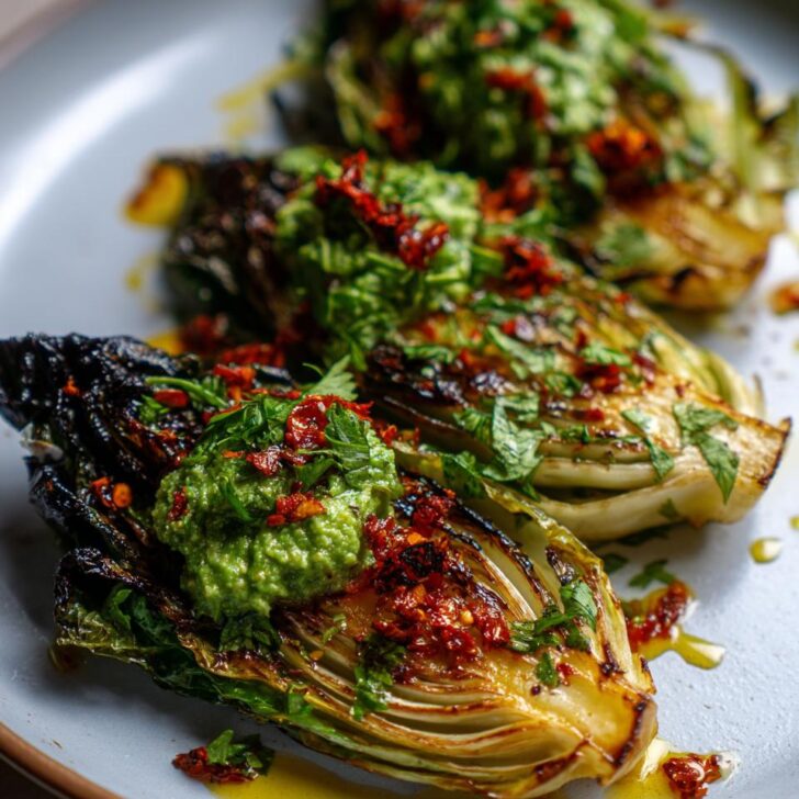 Amazing Charred Cabbage with Garlic Chutney in 3 Steps - memorecipes