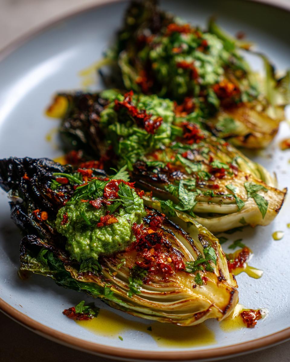 Amazing Charred Cabbage with Garlic Chutney in 3 Steps - memorecipes