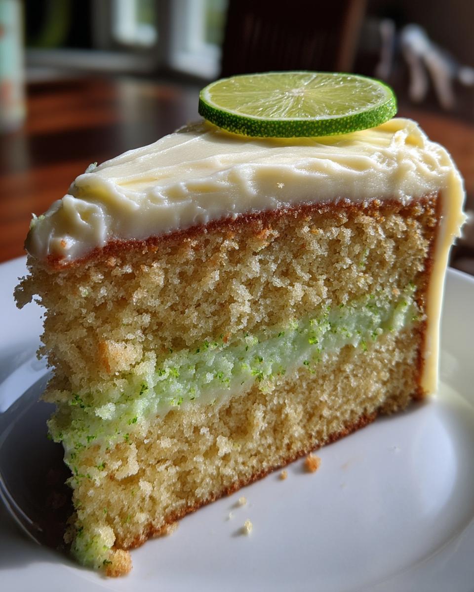 Key Lime Cake with Key Lime Cream Cheese Frosting A Flavorful Slice At 650 Calories - memorecipes