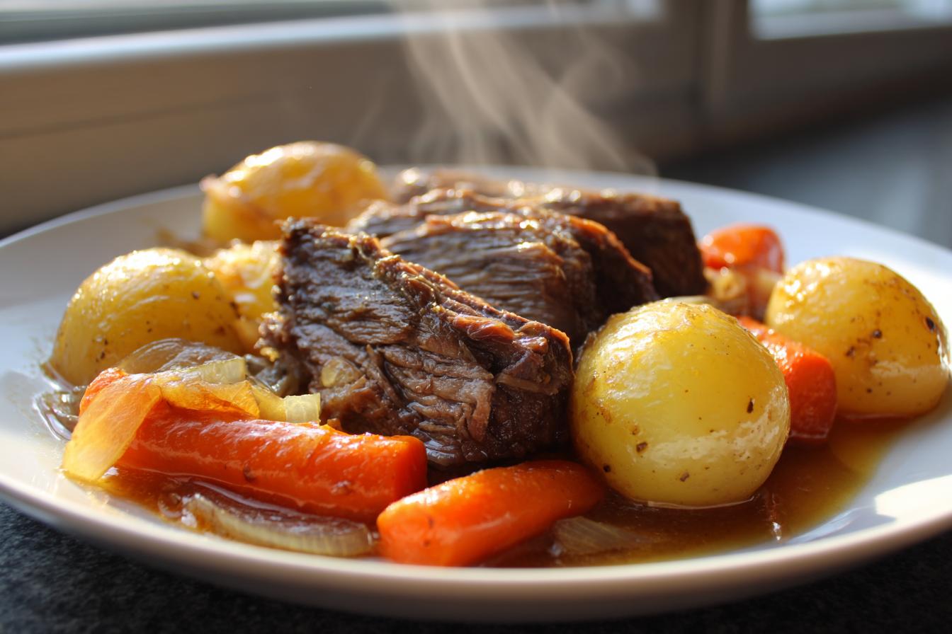 10-Hour Slow Cooker Pot Roast with Vegetables | Tender Bliss (Note: 60 ...