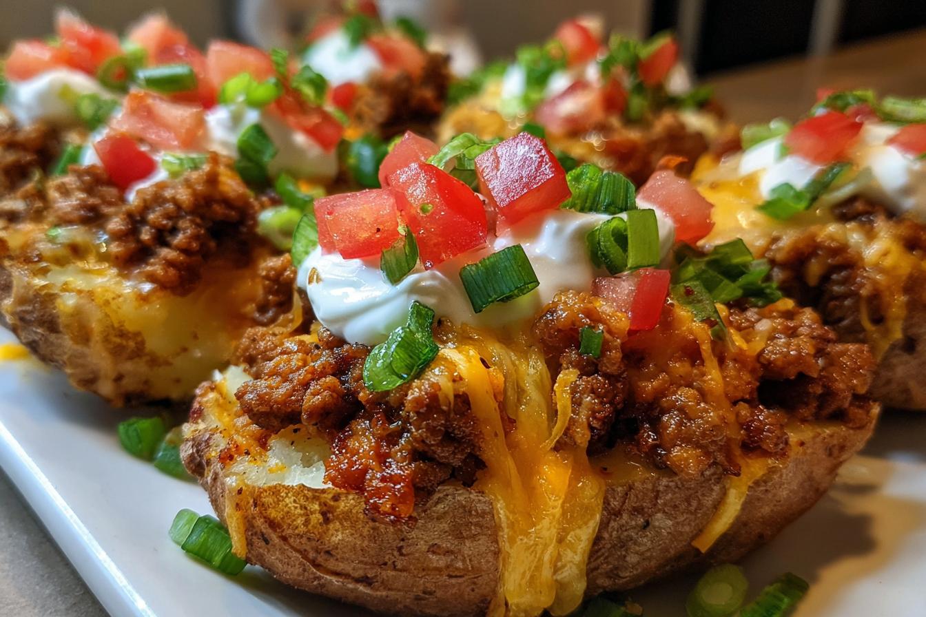 Irresistible Cheesy Taco Potatoes Recipe Ready in 50 Minutes - memorecipes