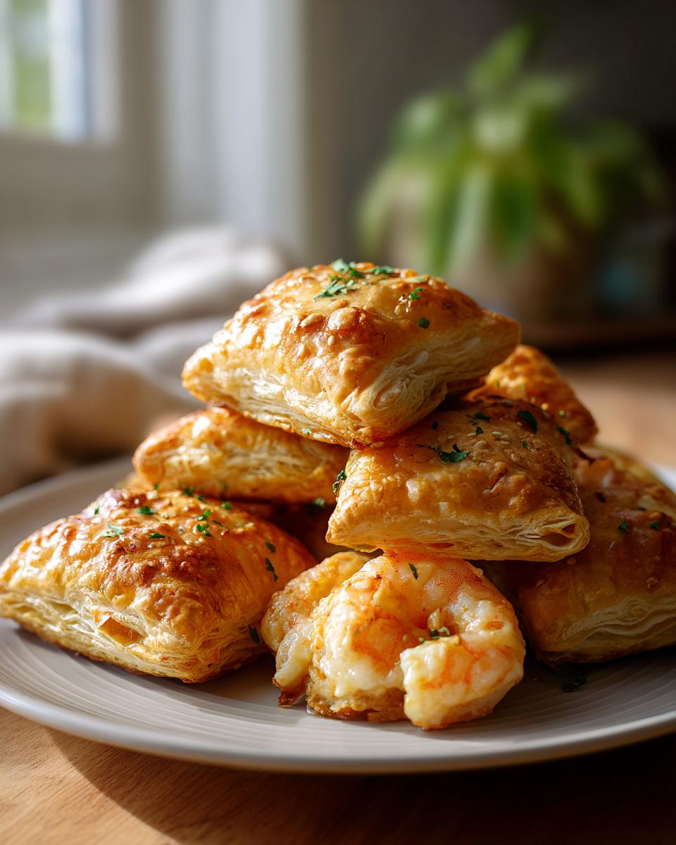 Merry Shrimp Puff Pastry Treats Christmas Appetizer - memorecipes