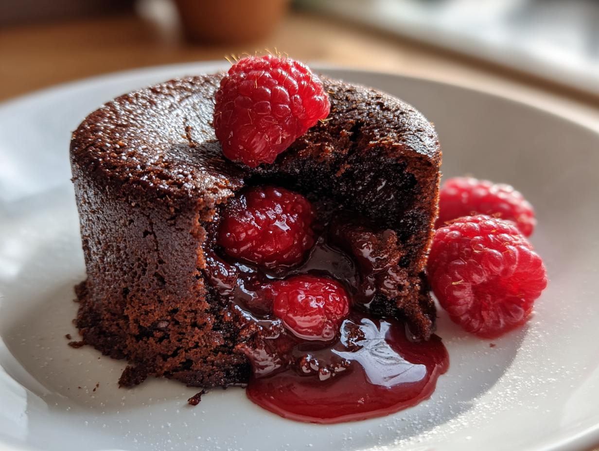 Perfect Chocolate Raspberry Lava Cake with 6 Servings - memorecipes