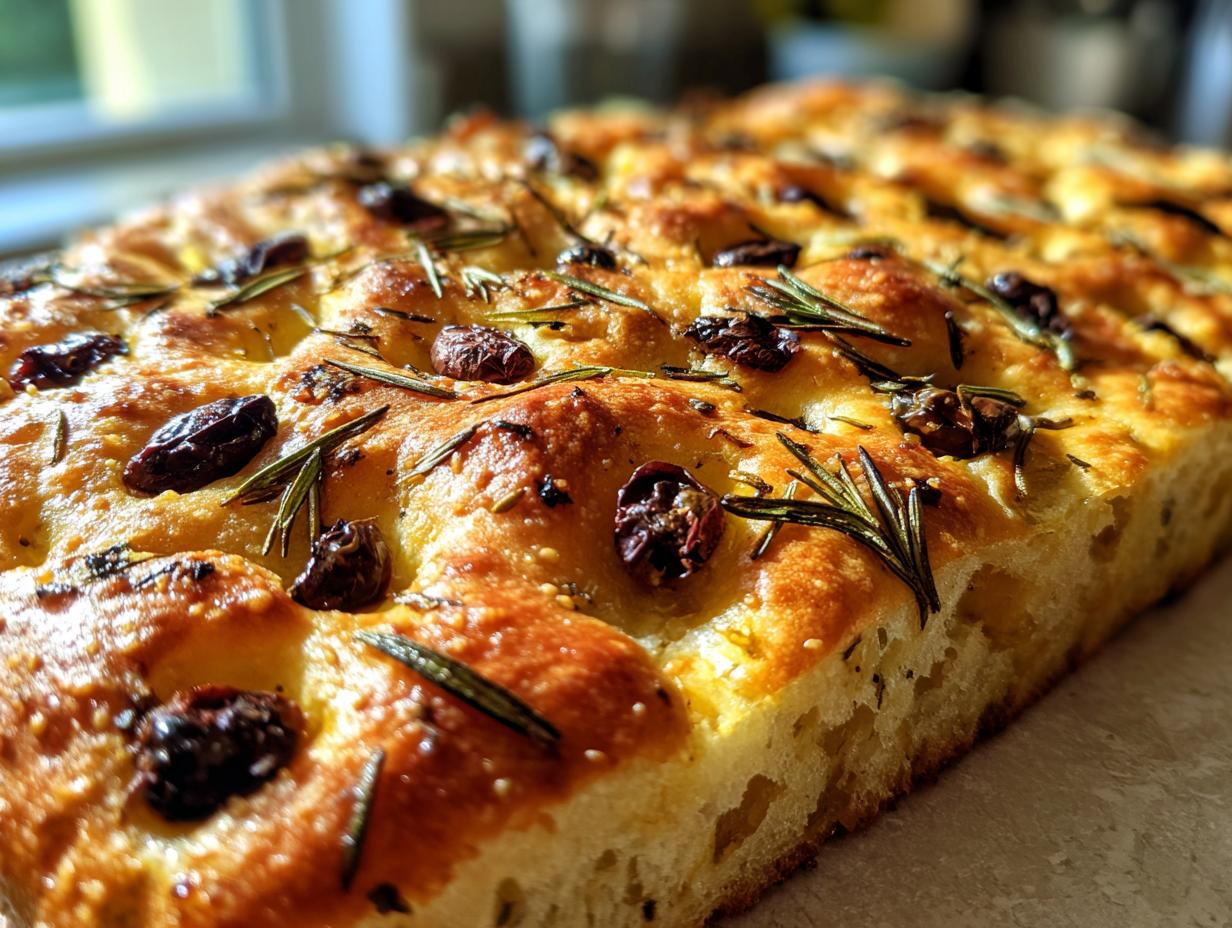 Amazing Rustic Olive Focaccia: 1 Easy Recipe - memorecipes