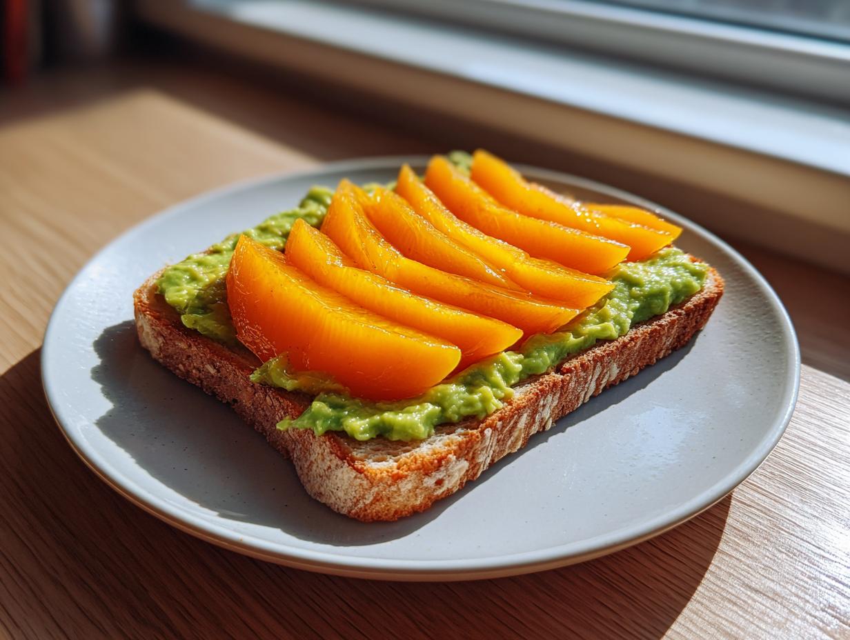 Amazing 8-Minute Avocado Peach Toast - memorecipes