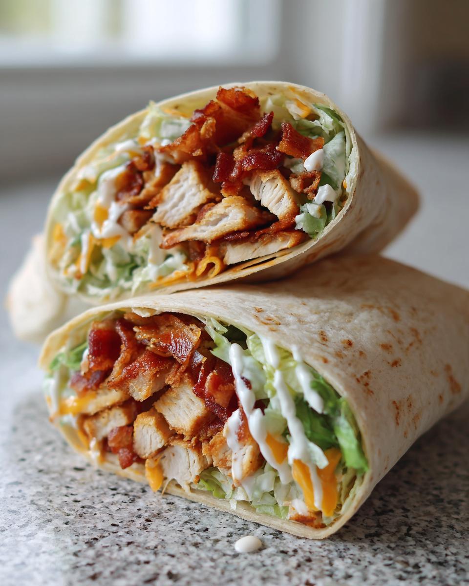 15 Minute Crispy Chicken Bacon Ranch Wrap Magic - memorecipes
