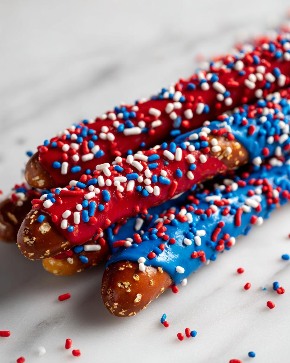 Shocking 1-Step Patriotic Pretzel Rods - memorecipes