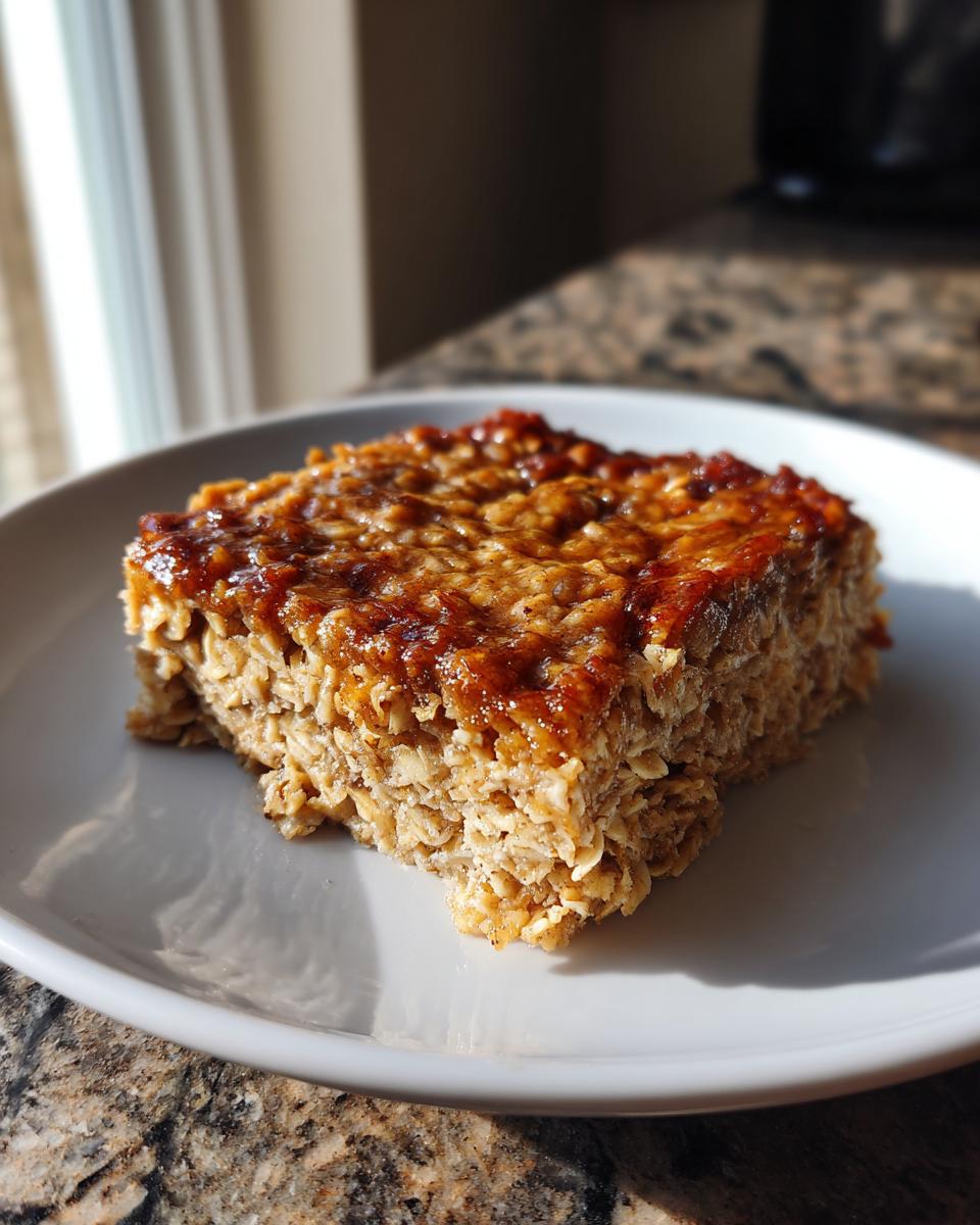 Amazing 350 Cal Peanut Butter Banana Oatmeal Bake - memorecipes